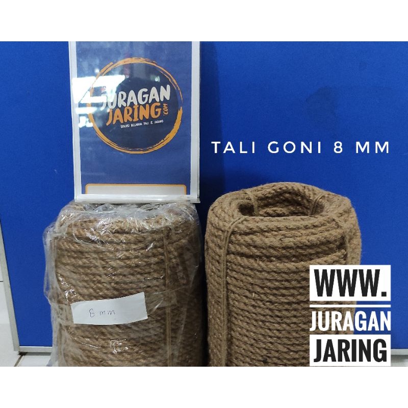 Jual Tali Tambang Goni 8 mm tali garukan kucing Jute Sisal harga per ...