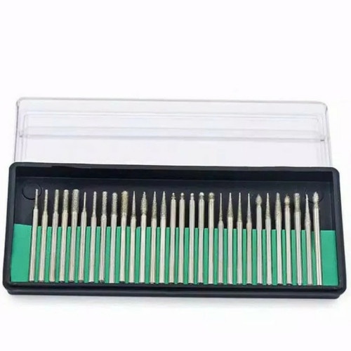 Jual diamond burr set 30pcs / diamond pointed / diamond pointer tuner ...