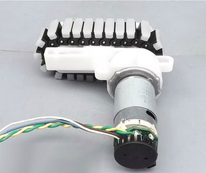 Jual DC 12V motor Gear box Robot Tank + rotary encoder + rubber wheel ...