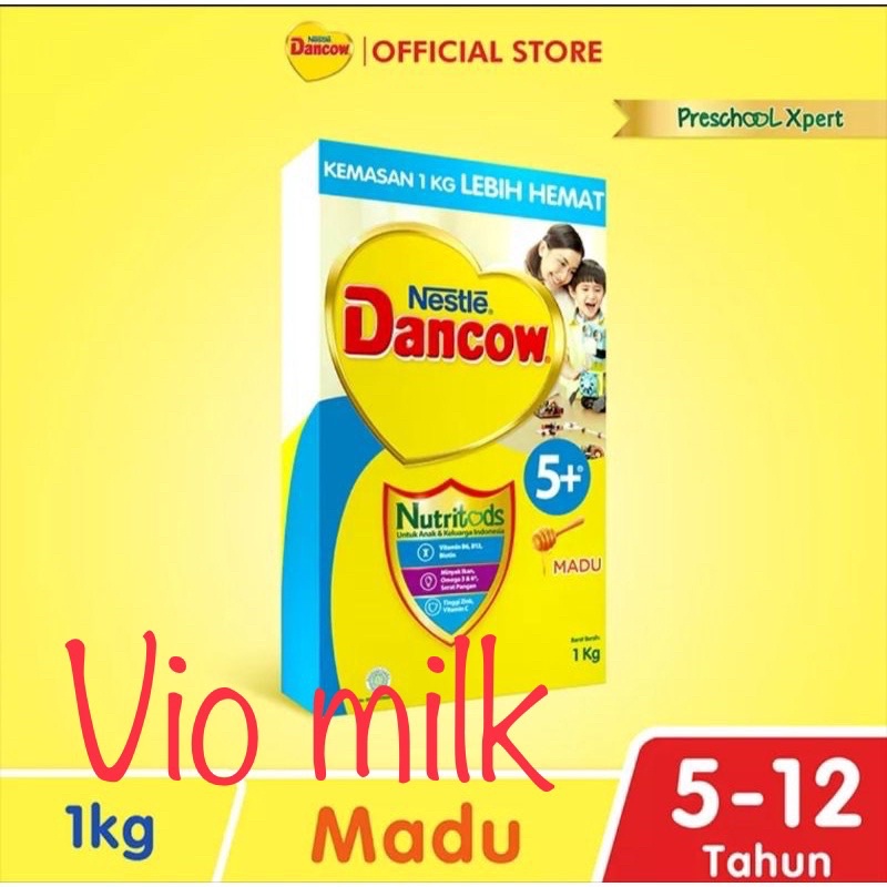 Jual Dancow 5+ madu 1kg/dancow 5+ vanila 750gram EXP jan2026 | Shopee ...