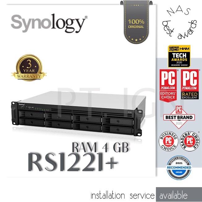 Jual Synology RS1221+ 4GB RAM NAS 8-Bay RackStation Storage Cloud RS ...