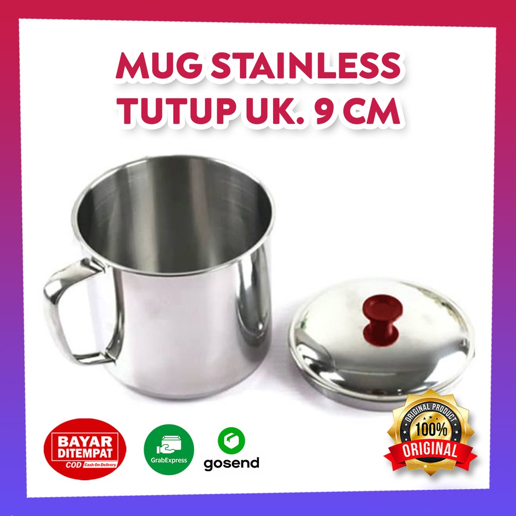 Jual MUG TUTUP STAINLESS JADUL Kecil Tahan Panas Cangkir Kopi Coffee ...
