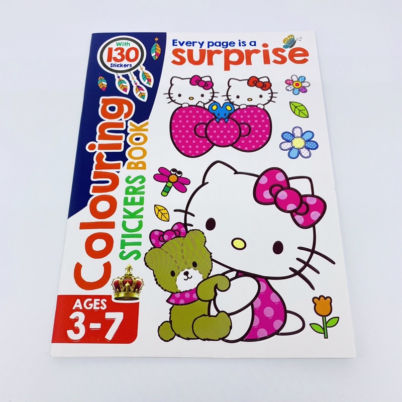 Jual buku mewarnai / buku sticker anak activity book hello kitty mickey ...