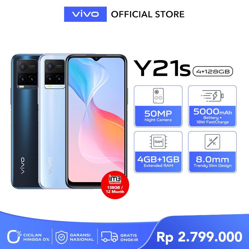Jual Vivo Y21S 4/128GB Resmi | Shopee Indonesia