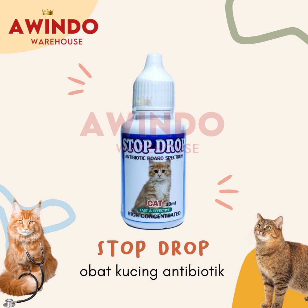 Jual STOP DROP - Obat Antibiotik Kucing Cat Kitten Anti Bakteri Virus ...