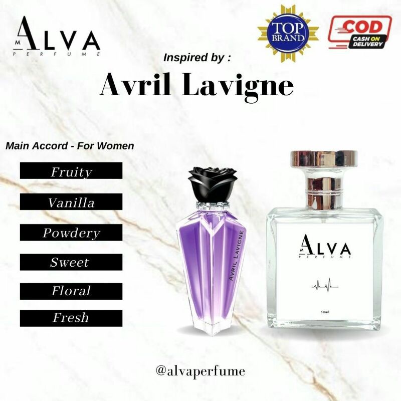 Jual ALVA Perfume, Parfum Inspired Avril Lavigne Original 50 ml, 12 ...