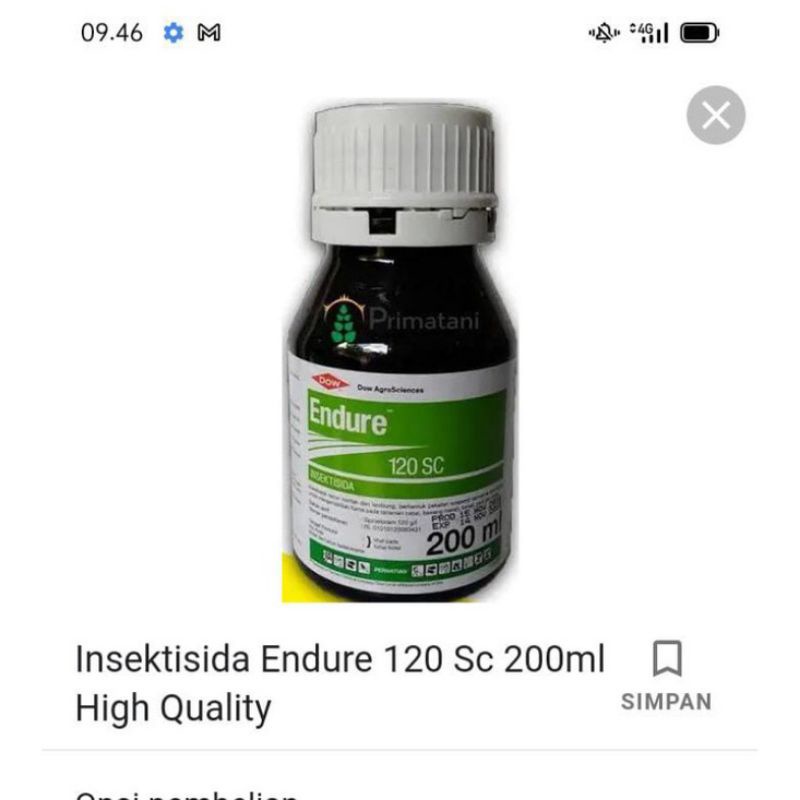 Jual Insektisida Endure 120SC 200ml | Shopee Indonesia