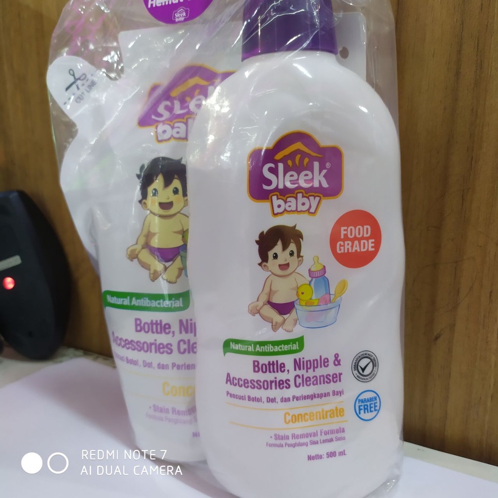 Jual SLEEK PENCUCI BOTOL,DOT dan PERLENGKAPAN BAYI 500 ML ( FREE REFILL ...