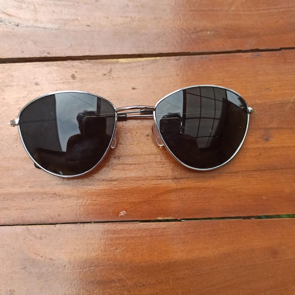 Jual D0PE New Kacamata Pria Wanita Full Hitam Oval Frame Keren AB039 WG ...