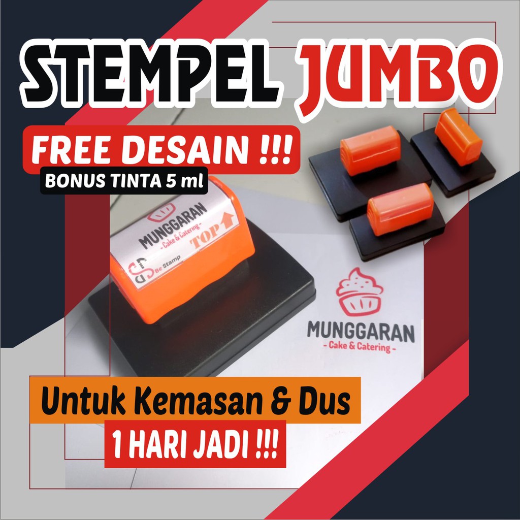 Jual Cetak Stempel Flash Jumbo Untuk Plastik, CUP, Kardus/Label DLL ...