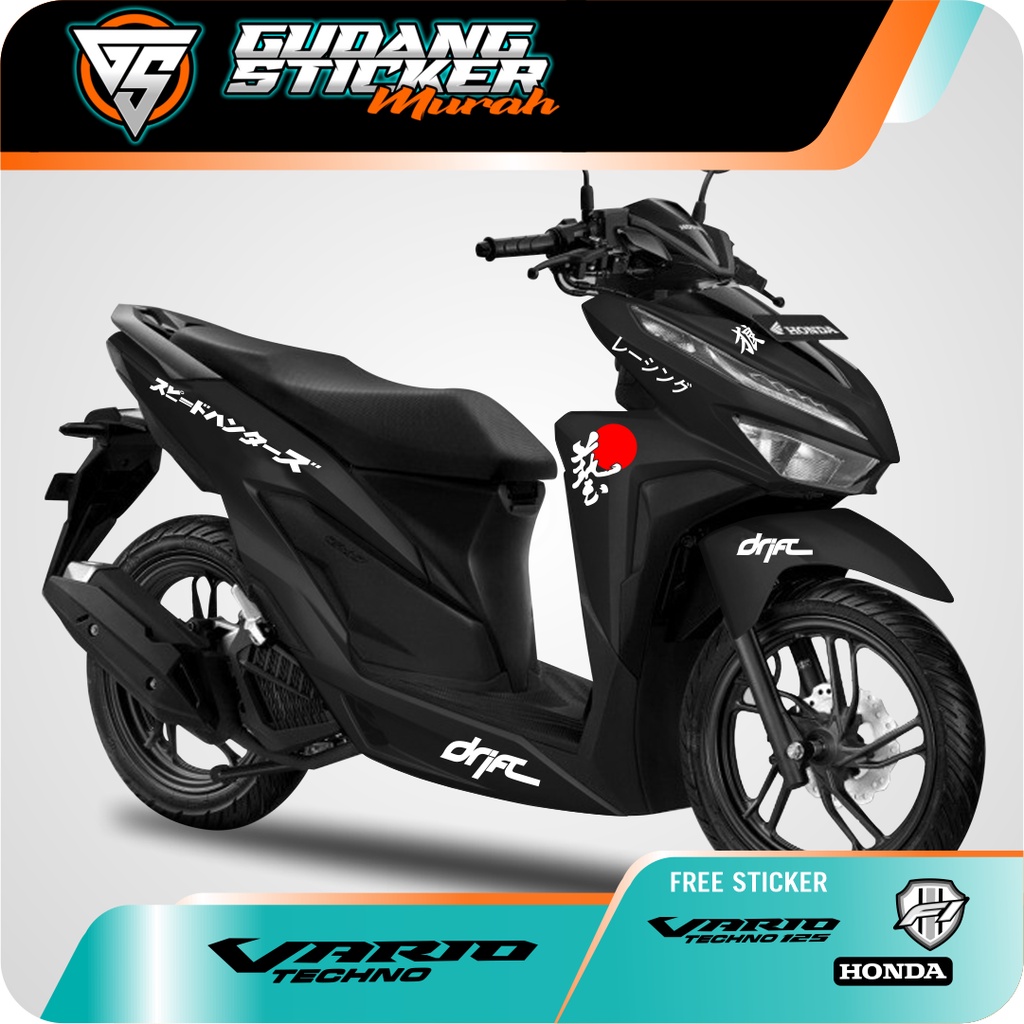 Jual STRIPING CUTTING HONDA VARIO 125 TULISAN JEPANG EDISI JDM STYLE STIKER AKSESORIS SEPEDA ...