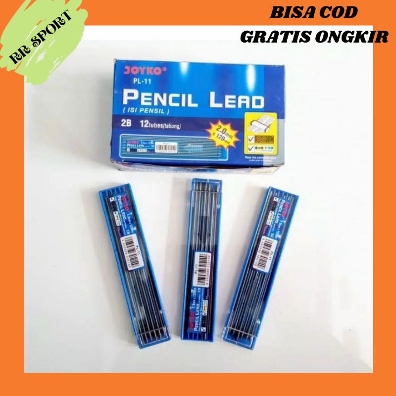 Jual Isi Pencil Mekanik Joyko 2.0 mm / Refill Pensil Mekanik / Pencil ...