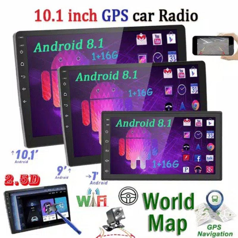 Jual Android 8.1 2 Din Car Radio Hd Car Multimedia Player Gps ...