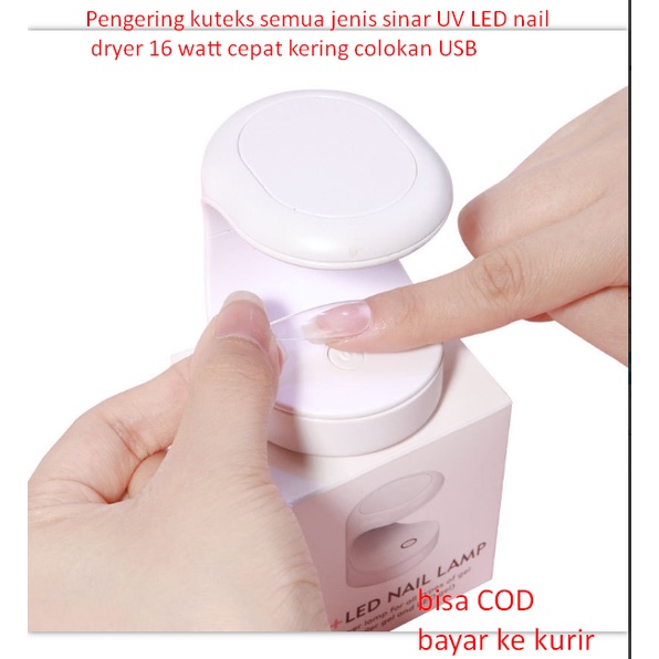 Jual Pengering kuteks semua jenis sinar UV LED nail dryer 16 watt cepat ...
