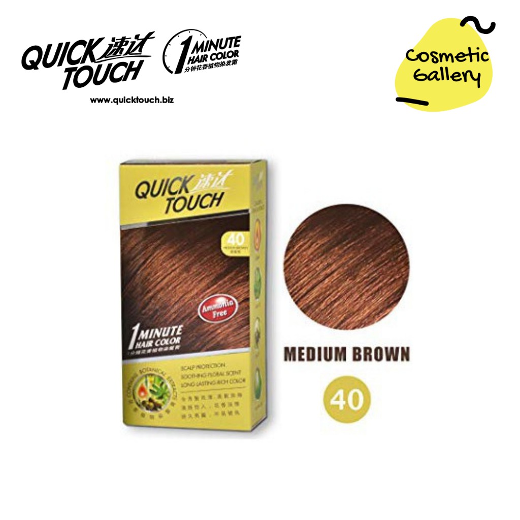 Jual Quick Touch Cat Rambut Hair Color Colour 40 Medium Brown (Grosir ...