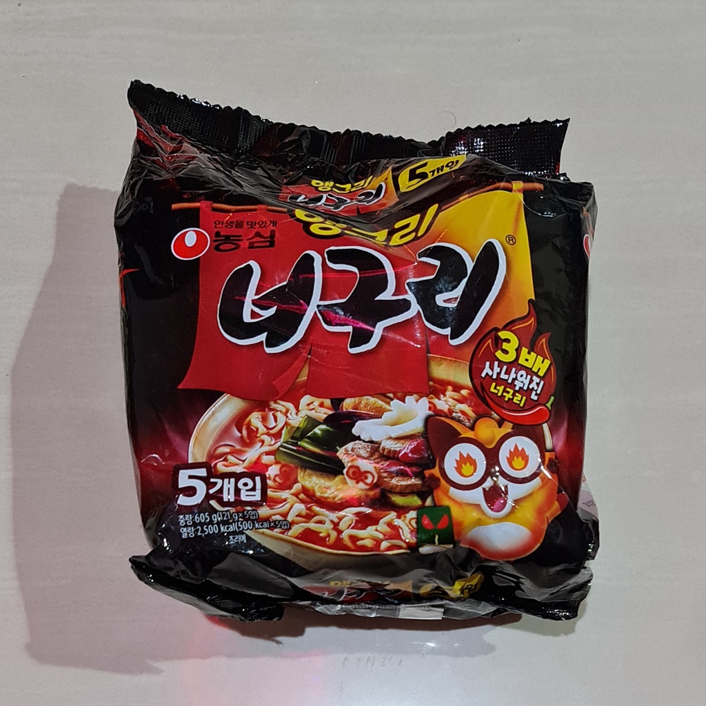Jual Nongshim Neoguri Korean Angry Spicy Udon Noodle 5 x 121 Gram ...