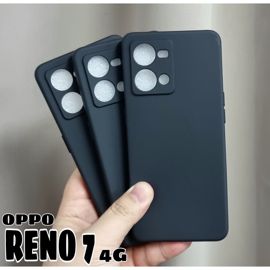 Jual Case RENO 7 4G / RENO 8 4G SoftCase Liquid Black Matte Casing ...