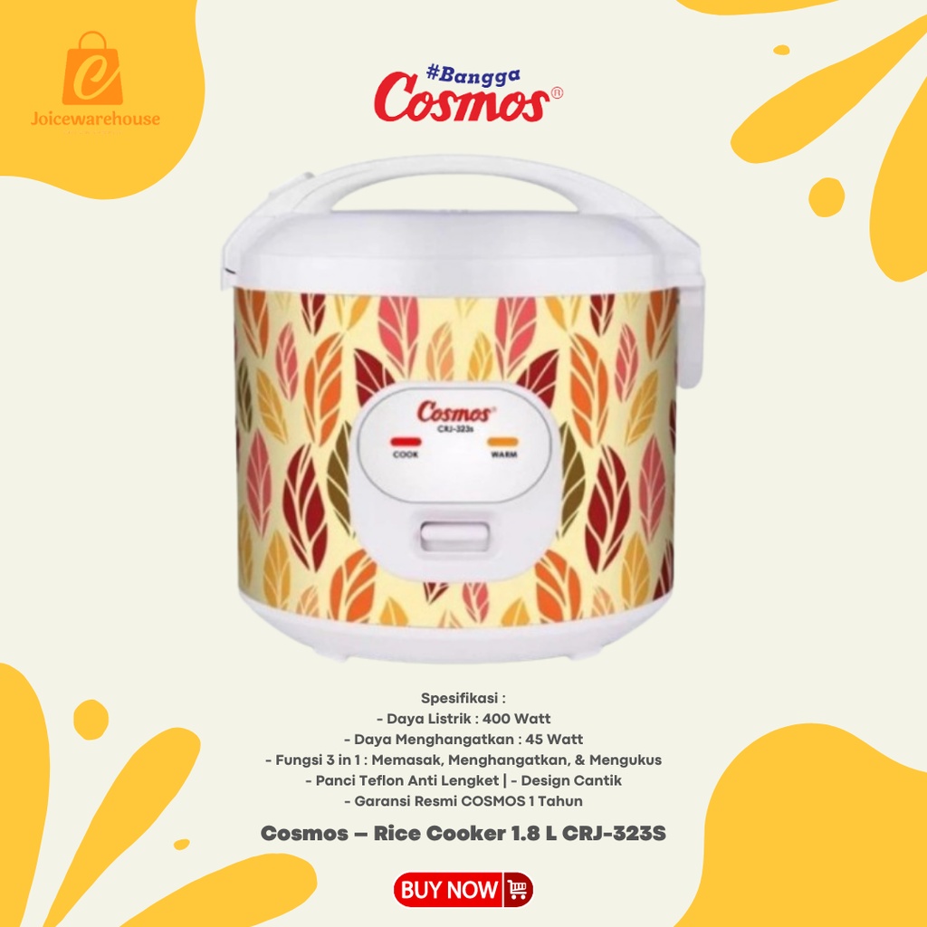 Jual MAGIC COM / magicom / RICE COOKER Cosmos – Rice Cooker 1.8 L CRJ ...