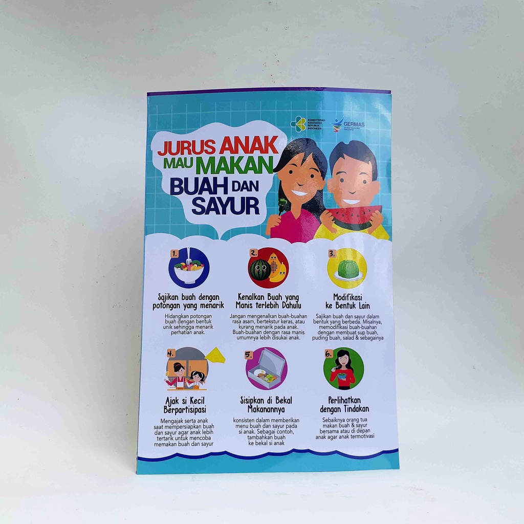 Jual Poster Terbaru, Poster Kesehatan Jurus Anak Makan Satyur dan Buah ...