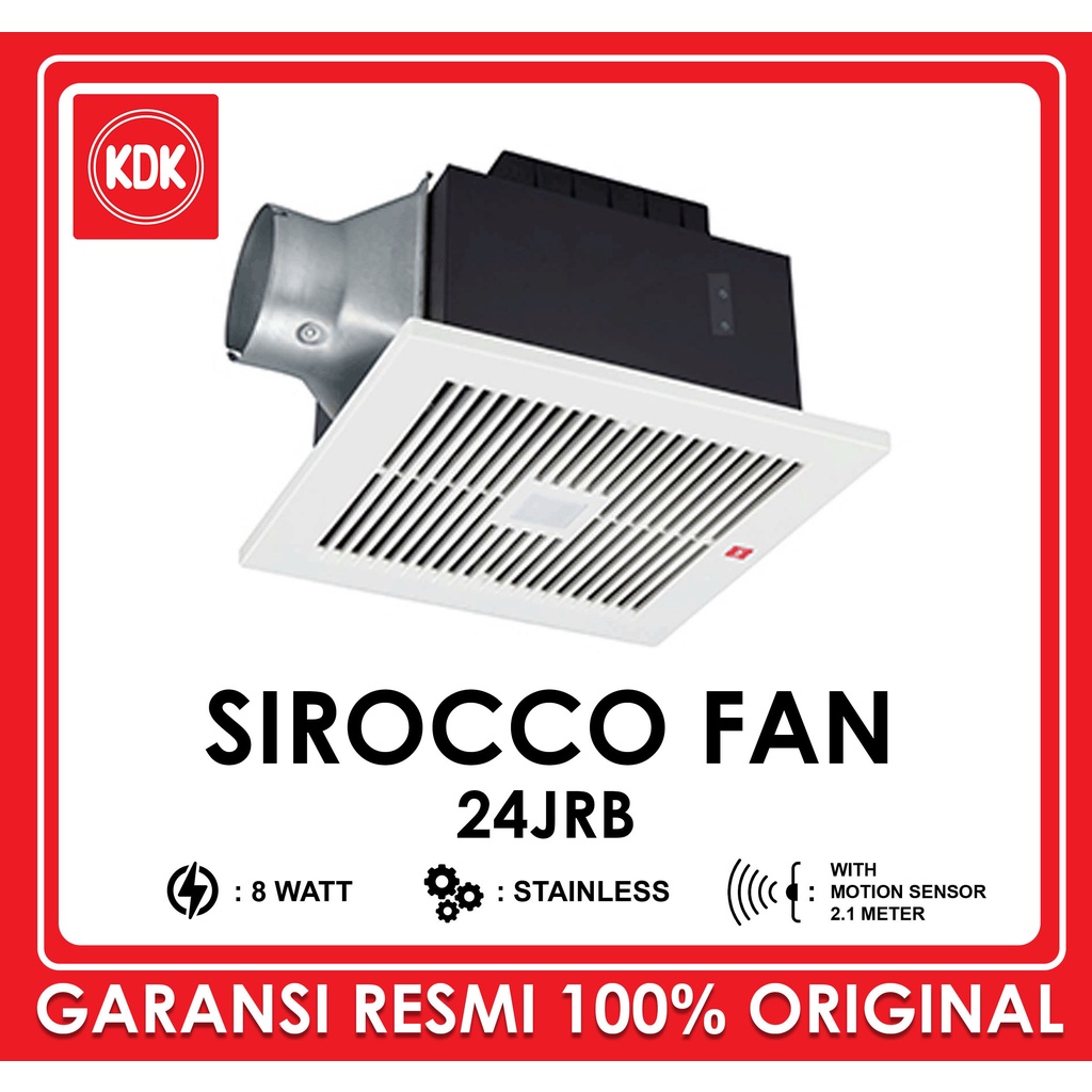 Jual KDK 24JRB - Exhaust Ceiling Fan Sirocco 24cm DC Motor + Motion ...