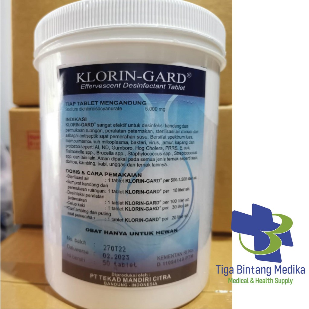 Jual Chlorine / Klorin Gard Disinfektan 1 tabung (50tablet) | Shopee ...