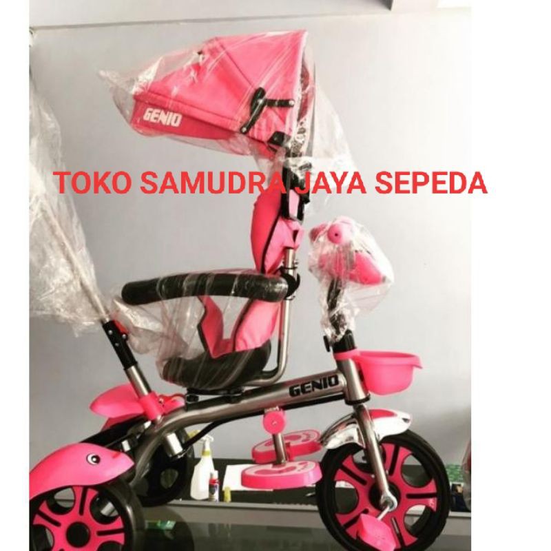 Jual Sepeda Stroller Genio Roda tiga ready 3 warna lengkap kanopi,music ...