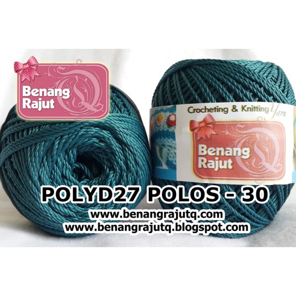 Jual BENANG RAJUT BAHAN POLY D27 POLOS 30 BIRU TOSKA | Shopee Indonesia