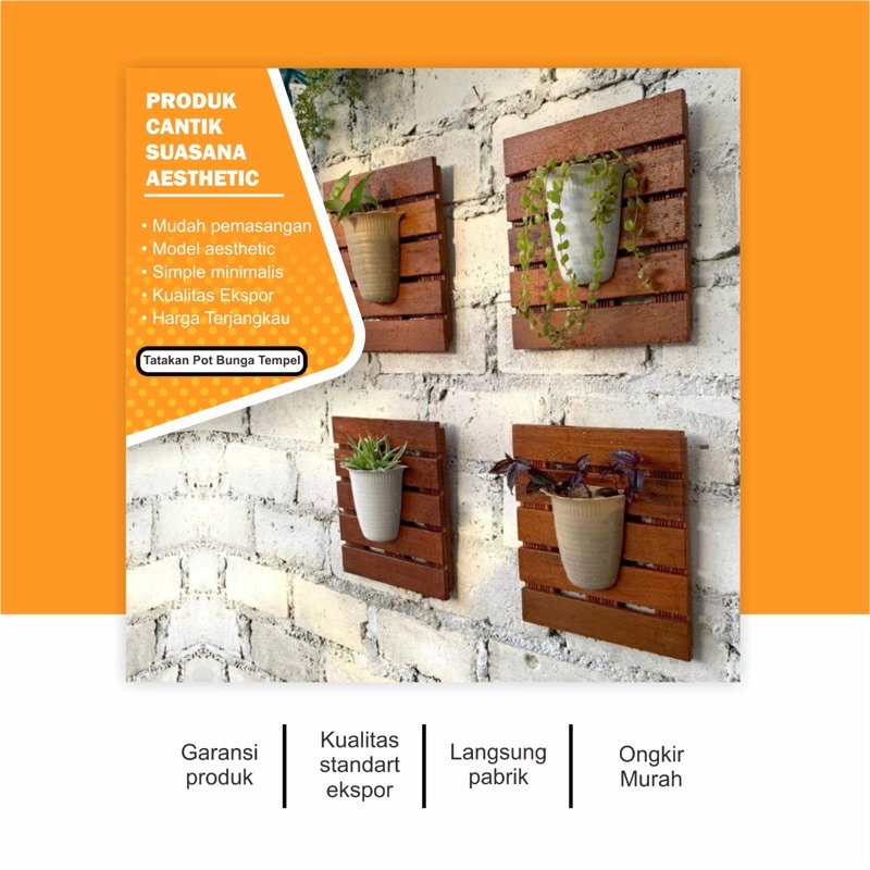 Jual Tatakan pot bunga tempel dinding | Shopee Indonesia