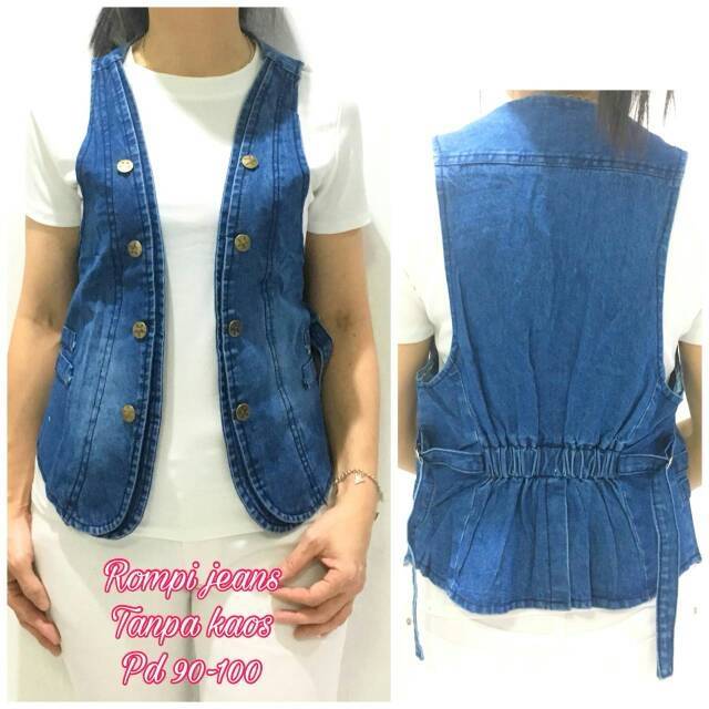 Jual Rompi denim fashion wanita kekinian 68853 | Shopee Indonesia