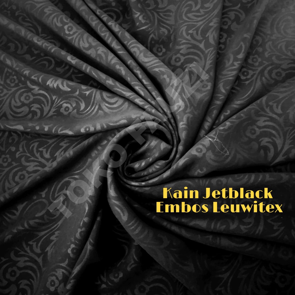 Jual Jetblack Emboss 3m / Kain Emboss Jetblack Hitam Pekat Leuwitex ...