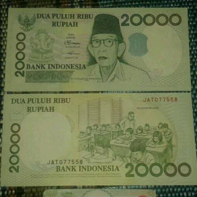 Jual Uang kuno jadul lama dua puluh ribu rupiah 20 20000 Ki hajar ...