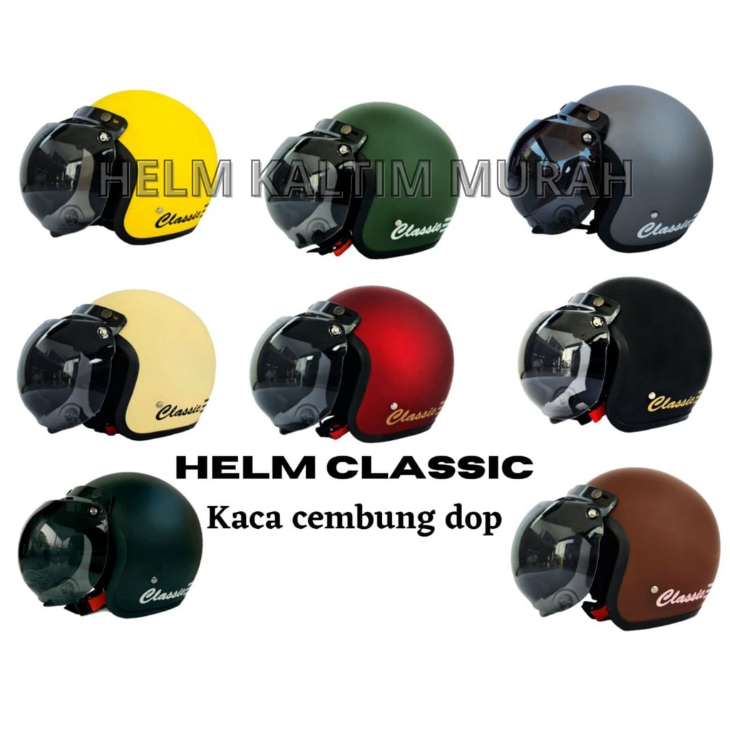 Jual HELM BOGO CLASSIC PRIA WANITA HELM BOGO GARIS TIGA FULL LEHER ...