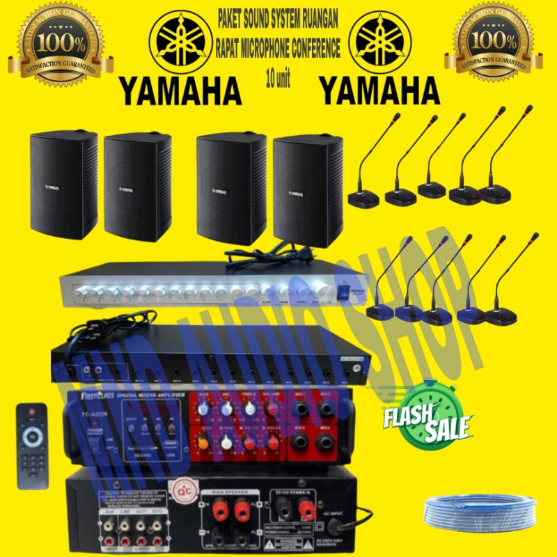 Jual PAKET SOUND SYSTEM RUANGAN RAPAT MIC CONFERENCE KABEL 10 MIC ...