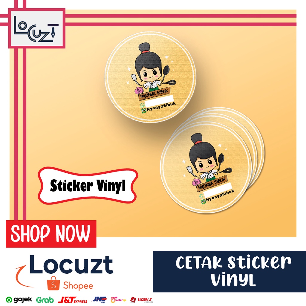 Jual CETAK STICKER VINYL / VYNIL LABEL KEMASAN A3+ KISS CUT BULAT PETAK ...