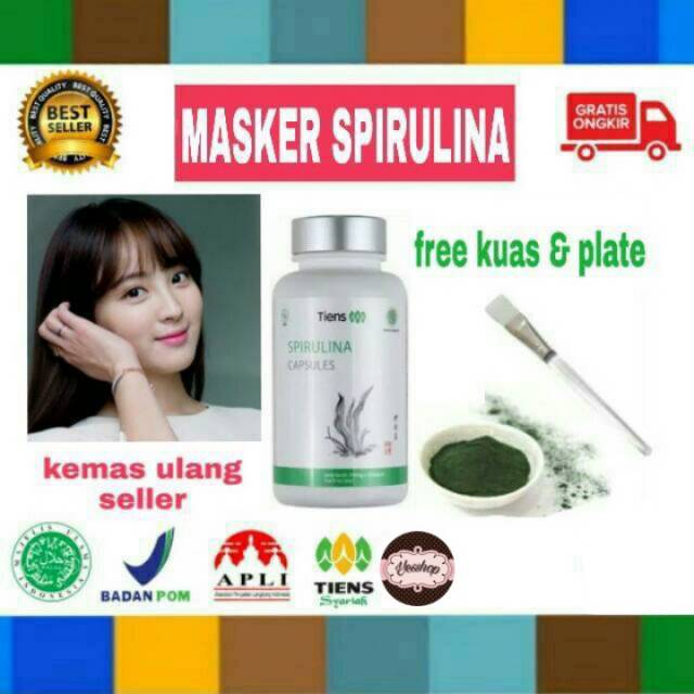 Jual Masker Wajah Spirulina Tiens 10 kapsul ( free gift hanya untuk 5 ...