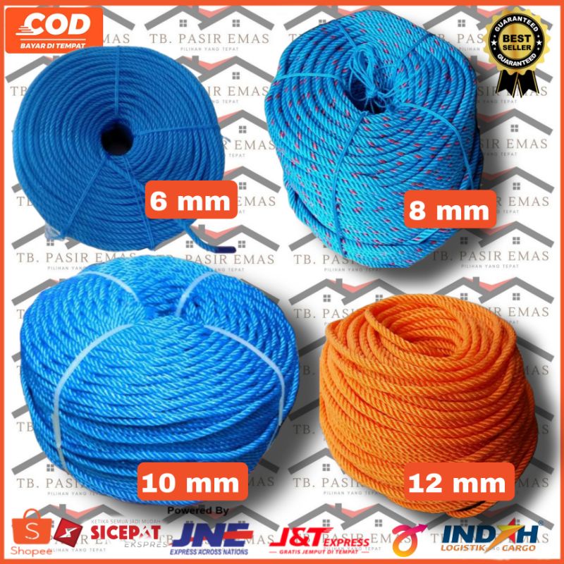 Jual COD Termurah Tali Tambang Tampar Plastik 6 mili, Tampar Pelastik Harga Grosir tali tambang ...