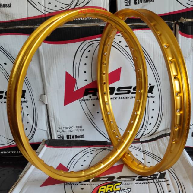 Jual Velg v rossi 17 120 gold pelek alumunium v rossi kuning wm kilap ...