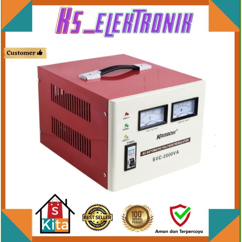Jual Krisbow Stabilizer 2kva Analog Stabilizer 2000 Watt | Shopee Indonesia