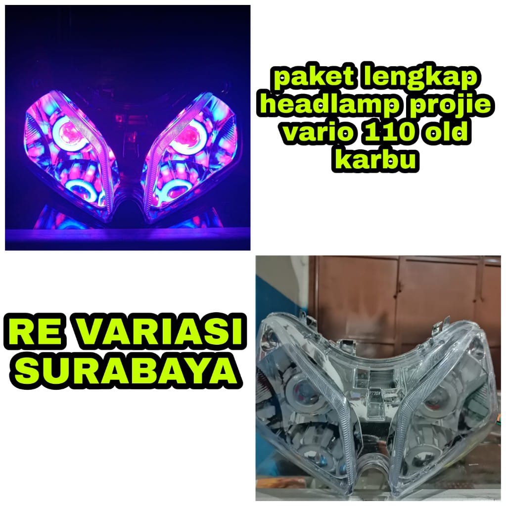 Jual headlamp vario 110 old paket lengkap projie dan led | Shopee Indonesia