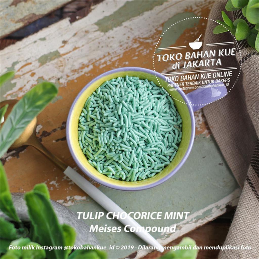 Jual Tulip Meses MINT BLUE 500gr Meises Rasa MINT Mesis Ceres Chocorice ...