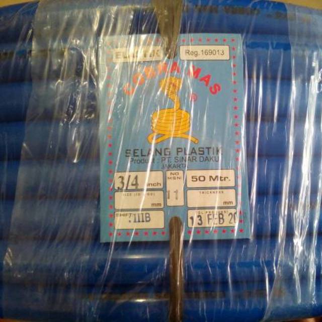 Jual Selang Elastis Super Tebal / Selang Dop Cobra Mas 3/4 INCH 50M / SELANG ELASTIS SUPER TEBAL ...