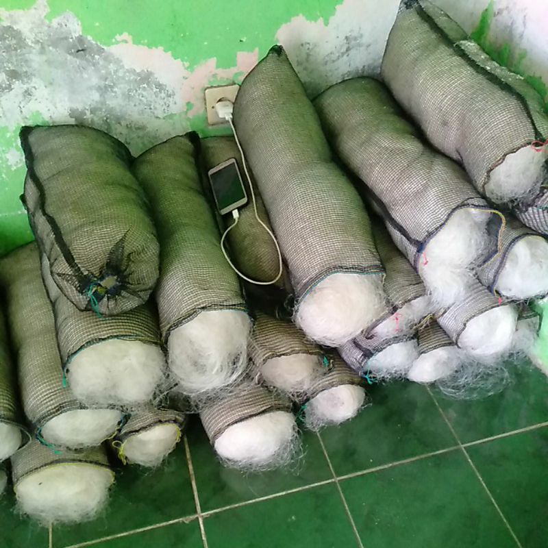 Jual jaring bekas nelayan filter kolam koi 1kg | Shopee Indonesia