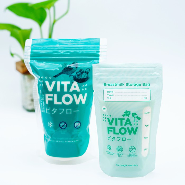 Jual Vita Flow kantong asi 100ml ( isi 25 ) | Shopee Indonesia