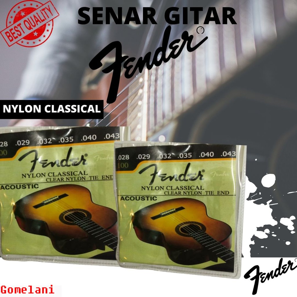 Jual SENAR GITAR FENDER NYLON CLASSICAL ACOUSTIC | Shopee Indonesia