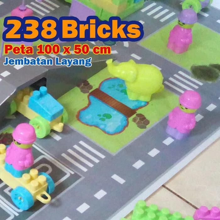 Jual Lego Murah Ukuran Besar + Jalanan Lego (Maps) - 238 Pcs | Shopee ...