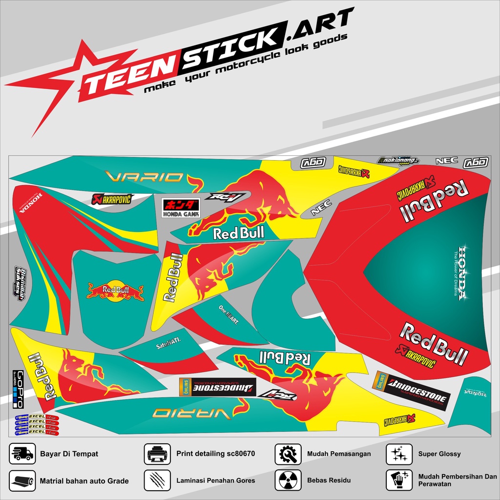 Jual DECAL FULL BODY VARIO KARBU 110 CW - DECAL STICKER FULL BLOCK ...