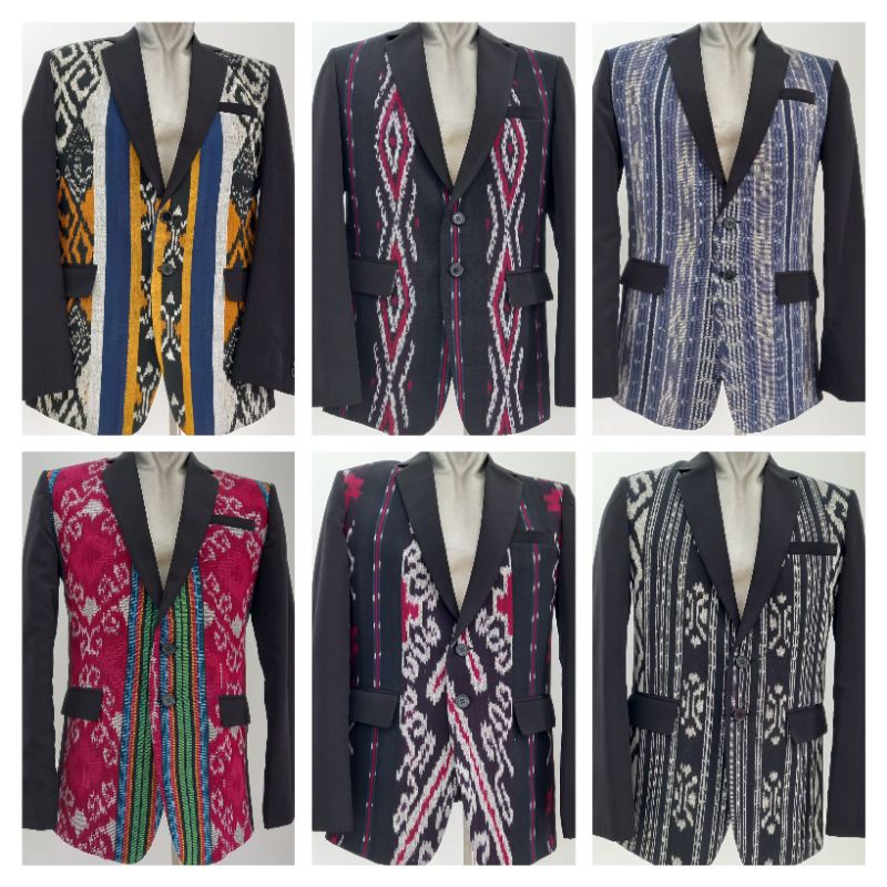Jual Jas ulos blazer tenun Sumatra super black | Shopee Indonesia