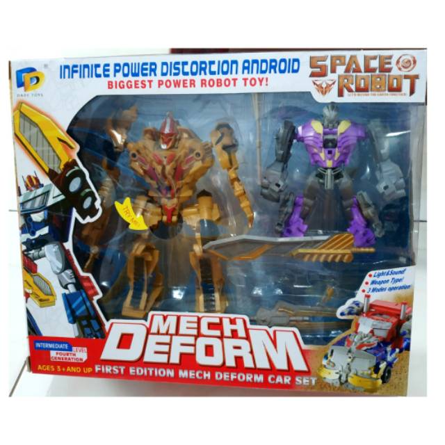 Jual Mainan Robot Transform Deformation 2 in 1 Mech Deform Space Robot ...