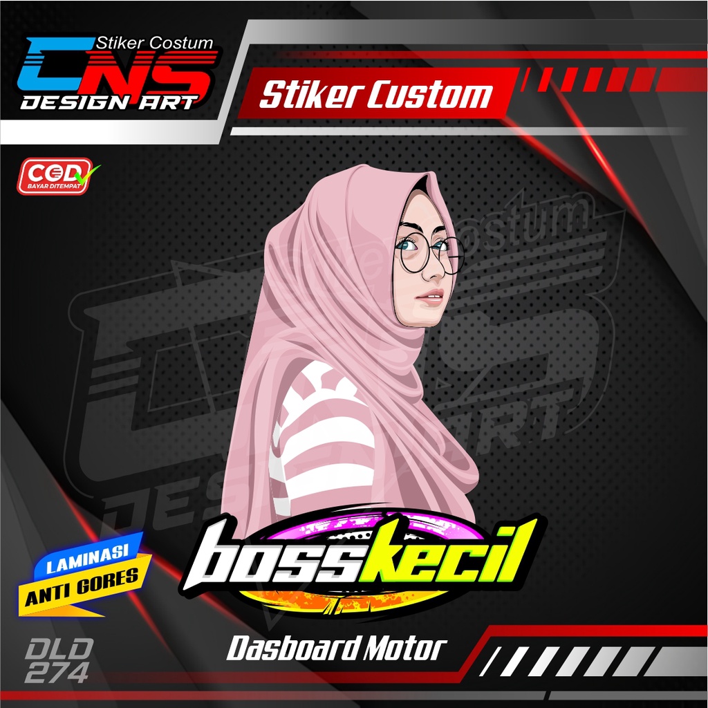 Jual Stiker Cewek Vector Boss Kecil ukuran 30x25 Bisa untuk Dasboard ...