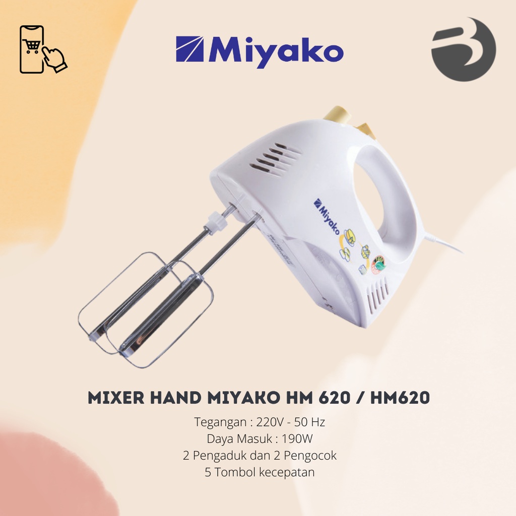 Jual Mixer Hand Miyako HM 620 / HM620 | Shopee Indonesia